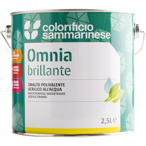 Smalto all'acqua 'omnia' lt. 0,750 marrone cioccolato brillante (6 ...