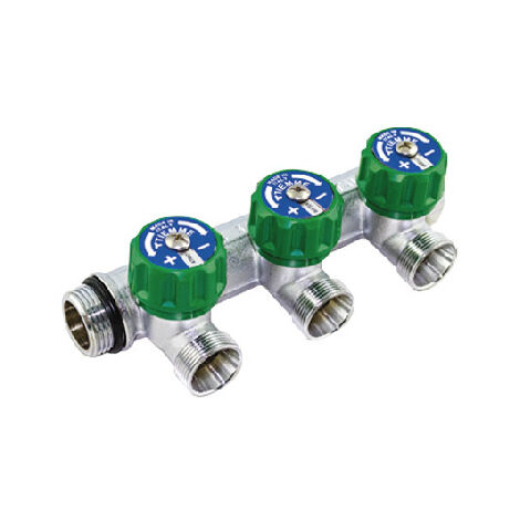 Collettori con rubinetti d'arresto maxima corner 1" 2 vie 24x19fil D ...