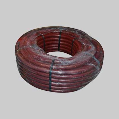 Tubo corrugato con tirafilo marrone ø 20 mm - rotolo 100 mt (100 metri lineari)