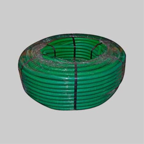 Tubo corrugato con tirafilo verde ø 20 - rotolo 100 mt (100 metri lineari)