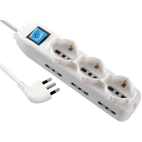 Multipresa polivalente con interruttore 2+4 posti ELECTRALINE