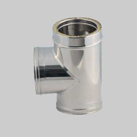 Raccordo doppia parete a t 90° ø 80/130 mm