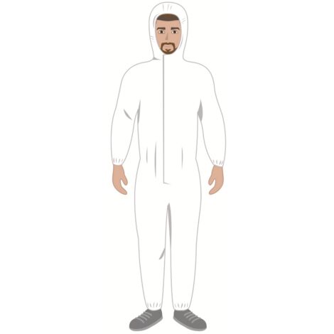 Tuta di protezione in tessuto laminato dpi iii tipo 5/6 ce-0624 col ...