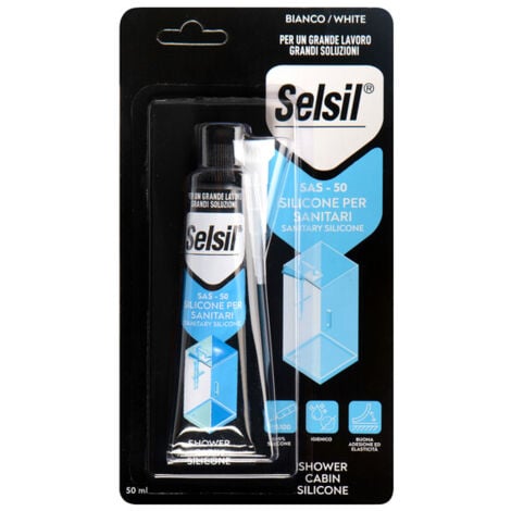 SELSIL SILICONE ACETICO PER SANITARI BIANCO 50 ML- 12,0 pz
