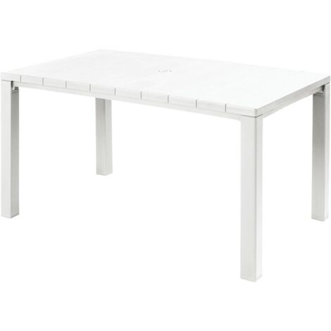 Tavolo da Giardino Julie 147x90x75 cm in Polipropilene Effetto Legno ...
