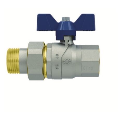 Valvola a sfera p.t. con farfalla evolution femmina-bocchettone 1/2" DN 15 PN 50 F-BRICOFAIDF