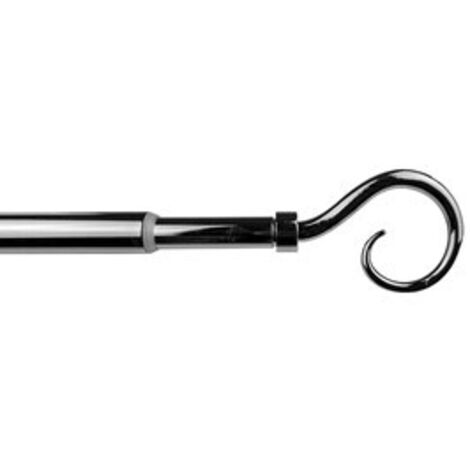 BASTONE METALLO D 12/9 70/120CM RICCIOLO CROMO- 6,0 pz
