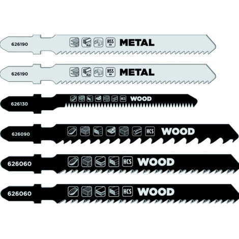Einhell LAMA PER SEGHETTO ALTERNATIVO 6 PZ. Legno e metallo 5.00 confezioni