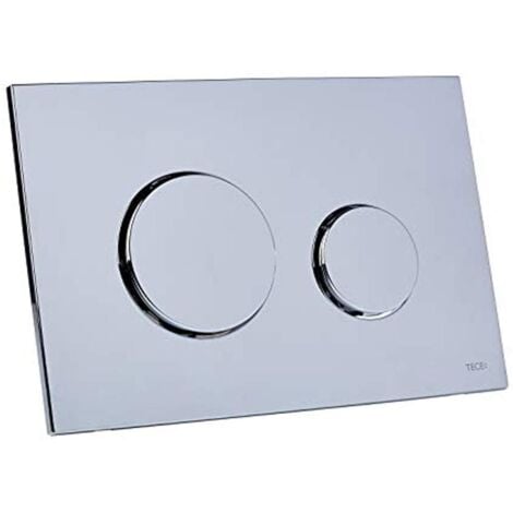 Placca design cromo lucido sottile doppio scarico cassetta 9240626 tece