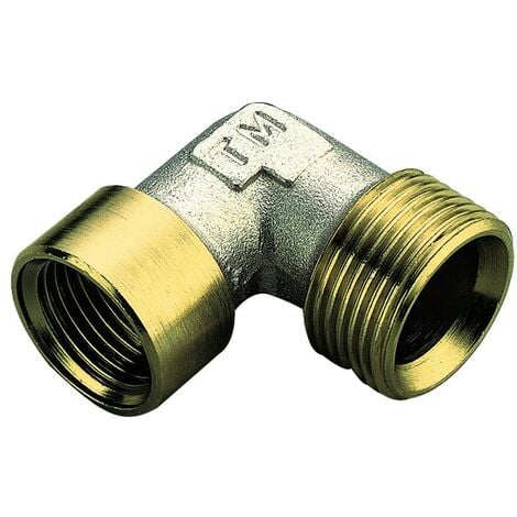 RACCORDO CURVO FEMMINA IN OTTONE GIALLO MODELLO WATERBLOCK-GN 1/2 ø18 TIEMME RACCORDERIE SPA