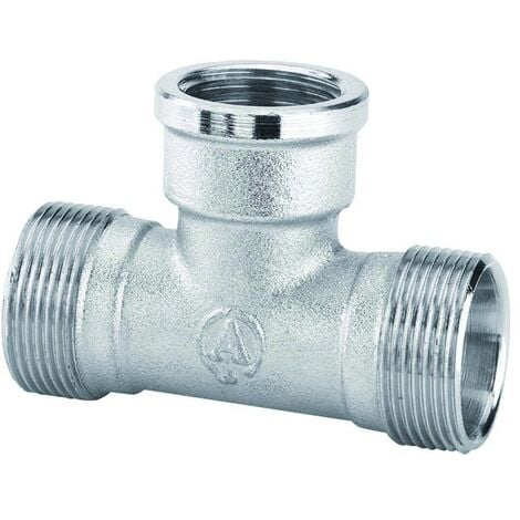 RACCORDO A T FEMMINA IN OTTONE CROMATO 1/2" M 24X19 ARTECLIMA S.R.L.