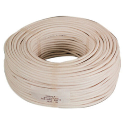 CAVO ELETTRICO H05VV-F SEZ 2X1,00 MM BIANCO 100 MT