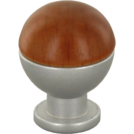 POMOLO IN LEGNO/OTTONE SFERICO ART. 735 mm 18 ciliegio - 25 PZ