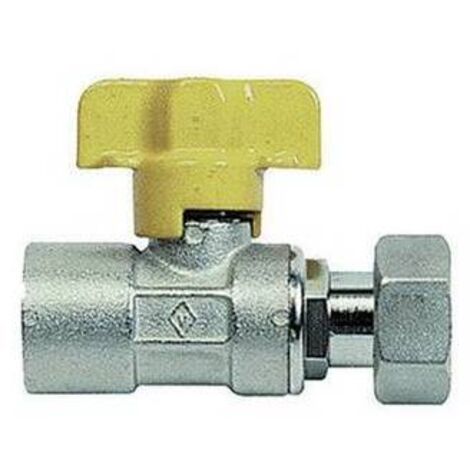 RUBINETTO A SFERA PER GAS FF CON BOCCHETTONE 3/4 x 1/2 BUGATTI