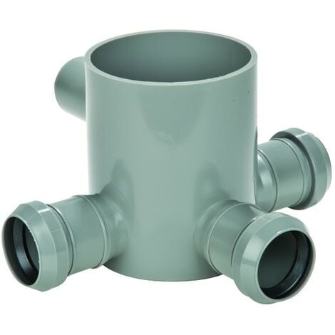 Pozzetto a pavimento basso 4 vie innesto in pp ø 50 h= 12,5 cm Nicoll s ...