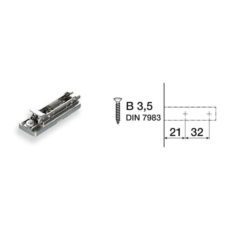 BASE SALICE REGOLABILE H.0 BAP3R09 DIRITTA