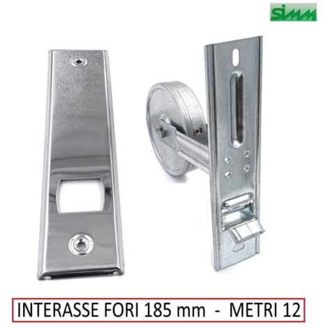 AVVOLGITORE INCASSO MT.12 INT.FORI 185 MM CON PLACCA IN INOX
