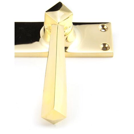From The Anvil Polished Brass Straight Lever Latch Set