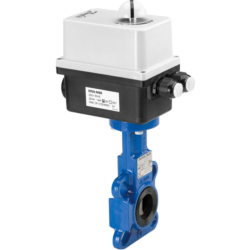 Danfoss Motorische Absperrklappe VFY-WA DN 50, 24V, Klappenscheibe ...