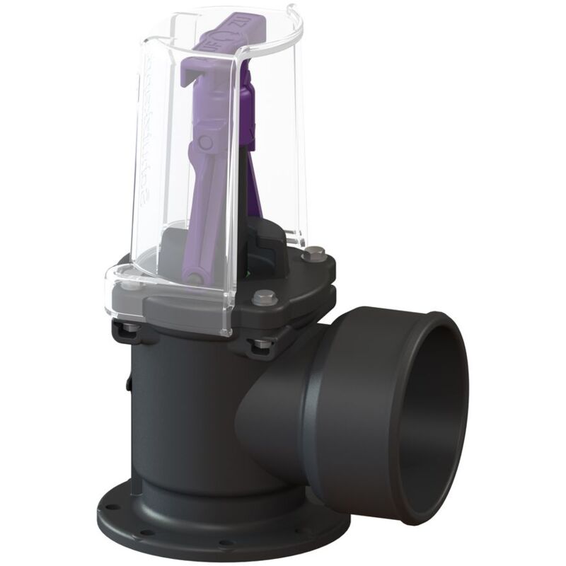 Kessel Absperrschieber DN 100 waagrecht, Kunststoff