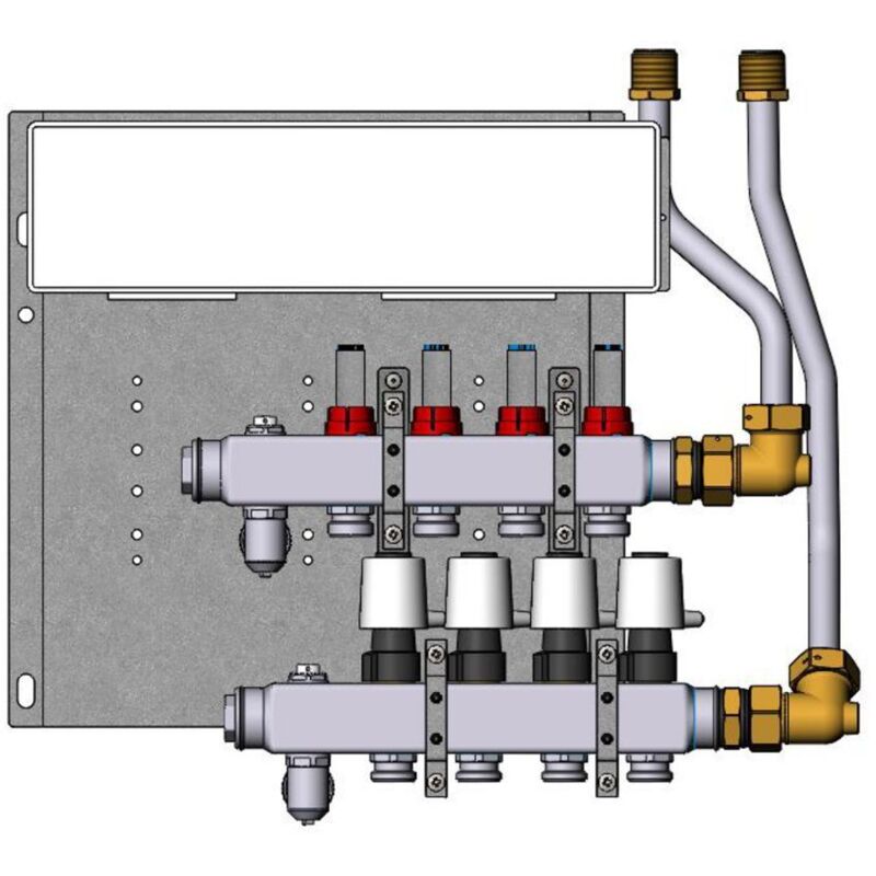 Danfoss FBH-Verteiler SGCi-8 8 Kreise, Icon 24V, TWA, mit Durchflussanzeige