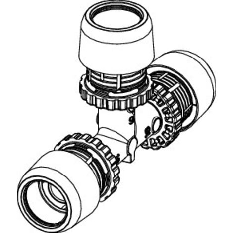 Tece logo-Ax T-Stück Dimension 16x16x16mm, PPSU