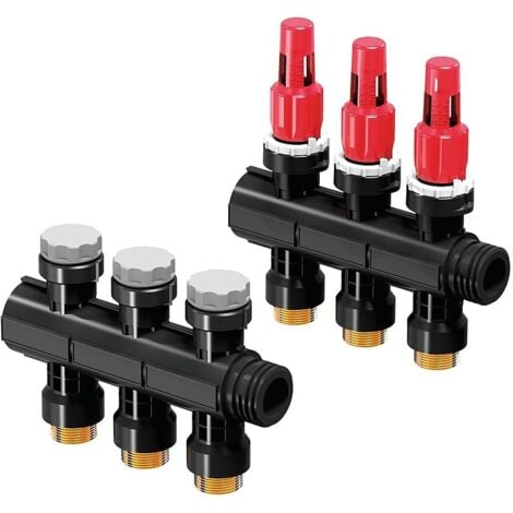 Uponor Vario PLUS Verteiler mit Durchflussmesser FM 3X 3/4 Euro