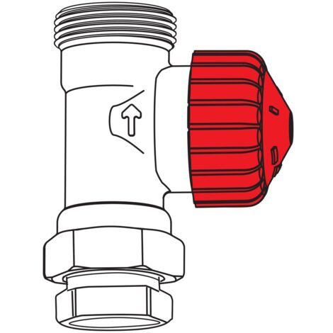 IMI Heimeier Thermostatventil Calypso TRV-3 M 22x1,5 DN 10, Durchgang