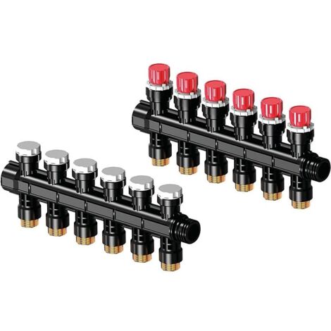 Uponor Vario PLUS Verteiler mit Ventil LS 6X 3/4 Euro