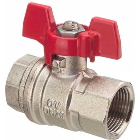 Oventrop Optiba Kugelhahn Flügelgriff DN 15 G 1/2" Innengewinde PN 16, Messing