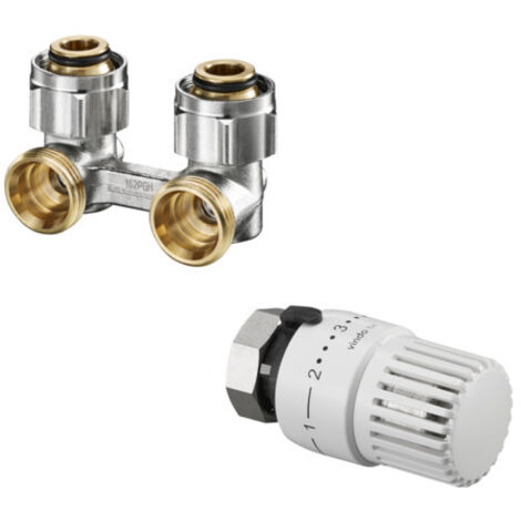 Oventrop Set vindo TH und Multiflex Eckausführung, G 3/4" Außengewinde