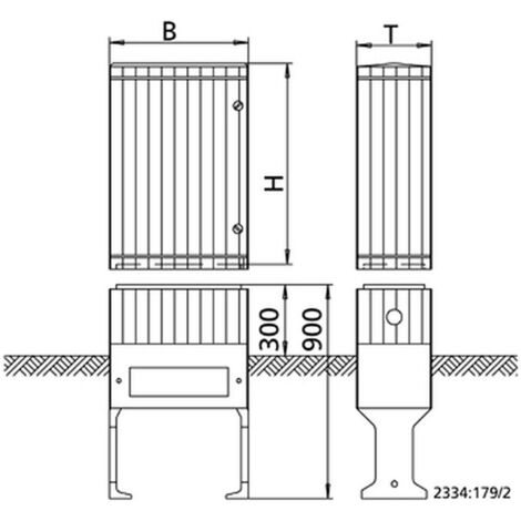 KSB FreiluftsäuleTyp 0/845 IP 44 mit Sockel, DIN 43629