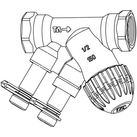IMI Heimeier TA Kompaktregelventil TBV-CM PN 16, DN 15, G 1/2, Kvs 1m3/h, Normal Flow