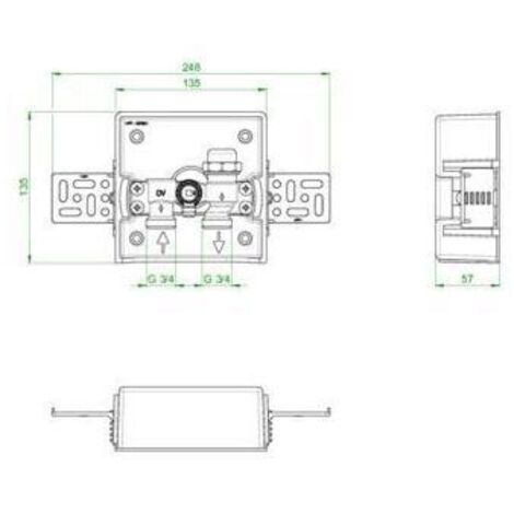 Oventrop Unibox RLA vario Absperren, ohne Abdeckung