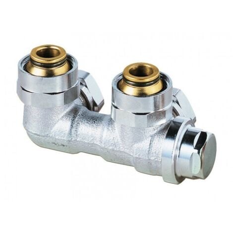 IMI Heimeier Verschraubung Vekolux 2-Rohr Eckform, für Rp 1/2 Innengewinde und G 3/4 Außengewinde