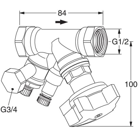 IMI Heimeier TA Einregulierventil STAD-R, PN 25, DN 15, Kvs 1,27m3/h