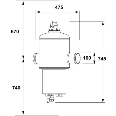 IMI Pneumatex Abscheider Zeparo G-Force W ZG 100 W, DN 100, PN16, Schweißanschluss