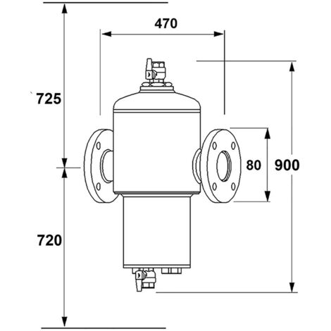IMI Pneumatex Abscheider Zeparo G-Force ZG 80, DN 80, PN25, Flanschanschluss