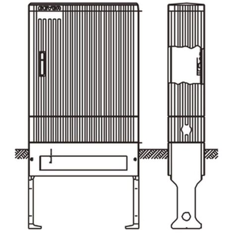 KSB Freiluftsäule Typ 1/1005 IP 44 mit Sockel, DIN 43629