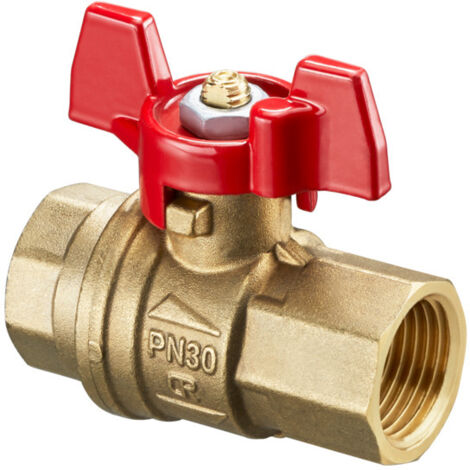 Oventrop Kugelhahn entzinkungsbeständig Flügelgriff DN 15 beidseitig 1/2" Innengewinde PN 30 ...