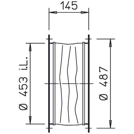Helios STS 450 flexible Verbindung DN 450 mit 2 Rohrflanschen
