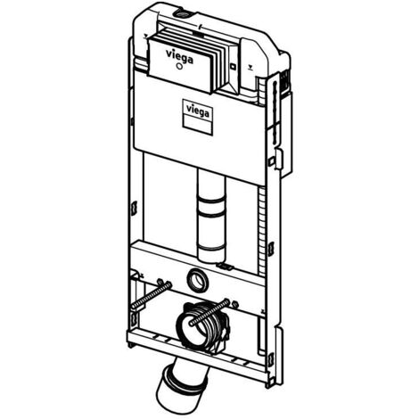 Viega Prevista Dry Plus WC-Modul 8515, Bauhöhe 937-1077mm, Stahl verzinkt