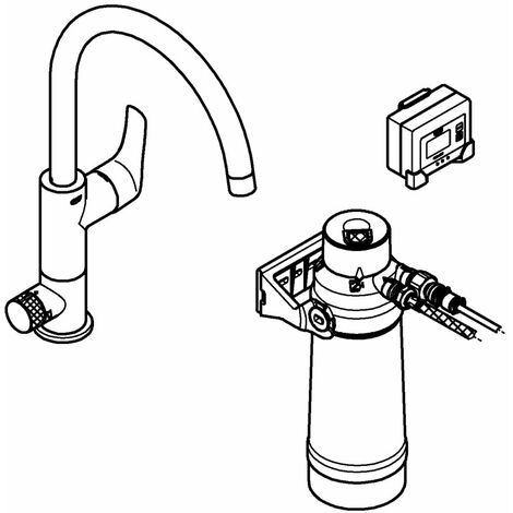 GROHE Starter Kit GROHE Blue Pure Eurosmart 30383, C-Auslauf ...
