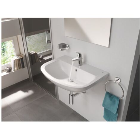 Grohe BauFlow 1-Loch-Einhand-Waschtischbatterie, S-Size, Chrom, 1 1/4 ...