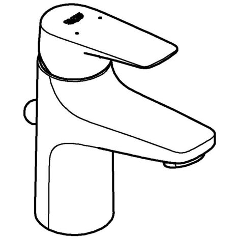 Grohe BauFlow 1-Loch-Einhand-Waschtischbatterie, S-Size, Chrom, 1 1/4 ...