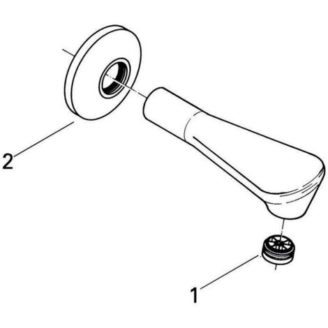 Grohe Wanneneinlauf 3/4 chrom DN 20 Wandmontage Ausladung 140mm 13540000