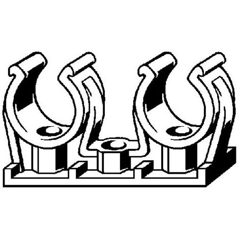 Viega Rohr-Clip 94826C2 doppelt in 8mm Kunststoff weiss