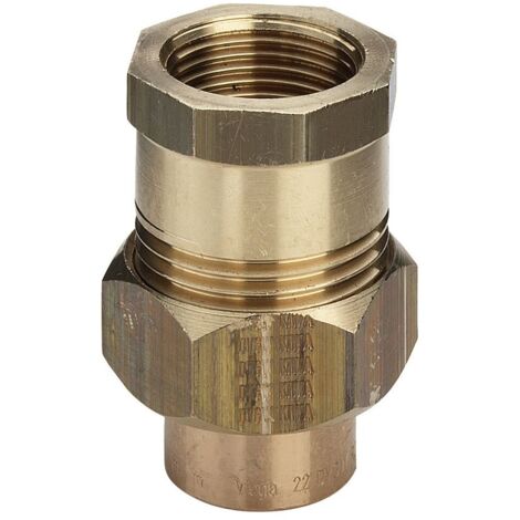 Viega Rohrverschraubung 94330G flachdichtend in 15mm x Rp1/2 Rotguss