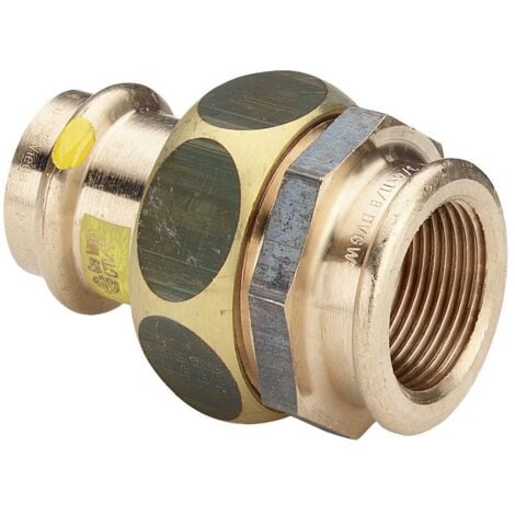Viega Verschraubung mit SC Profipress G 2652 für Gas in 42mm x Rp1 1/2 Rotguss