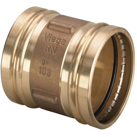 Viega Muffe mit SC Sanpress 2215XLLF in LABS-frei in 108,0mm Rotguss